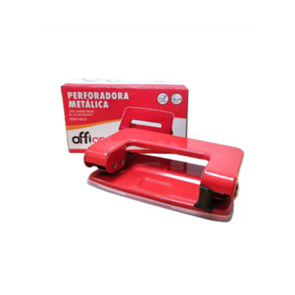 PERFORADOR CHICO METAL ROJO 10cm. – OffiOne